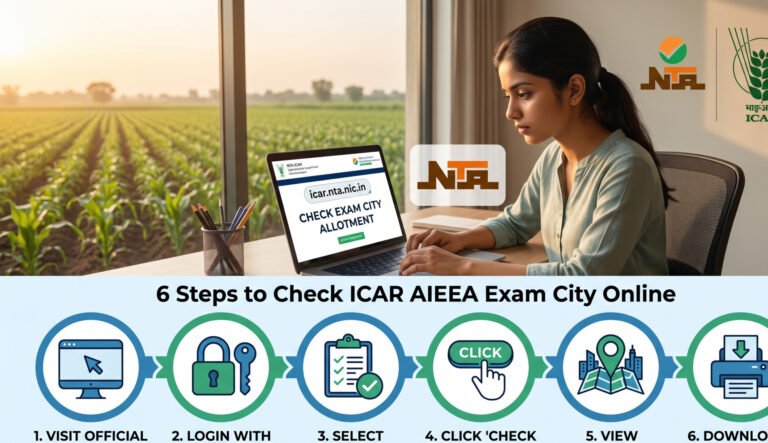 NTA ICAR AIEEA 2026 Exam City Details Released