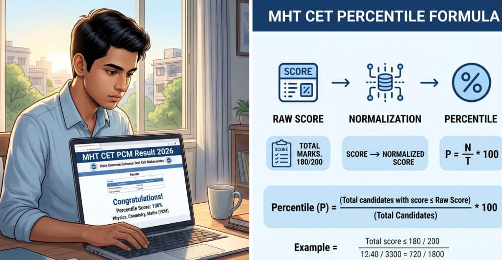 MHT CET PCM Result 2026 update: 1st attempt scores